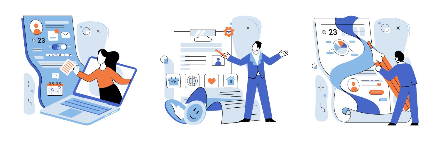 Personal profile contact information Royalty Free Vector