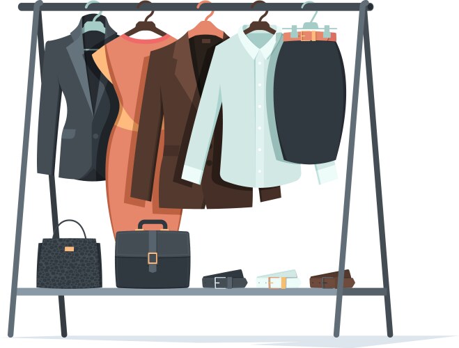 Clothes wardrobe Royalty Free Vector Image - VectorStock