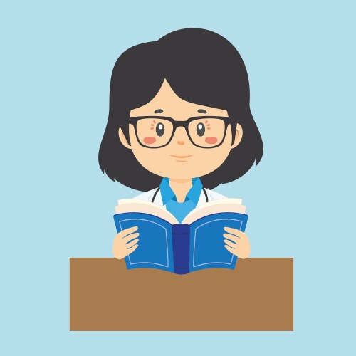 Medical doctor visiting patient Royalty Free Vector Image