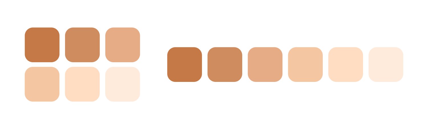 Color Palette for Dark Skin Vector Images (over 140)