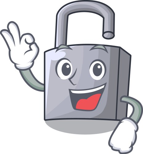 Six colorful padlock cartoon style Royalty Free Vector Image