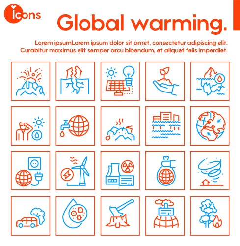 Climate change save the planet global warming Vector Image