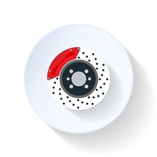 Motorcycle brake disc isolated Royalty Free Vector Image