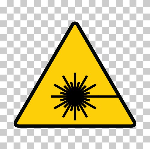 Laser radiation danger label icon safety Vector Image