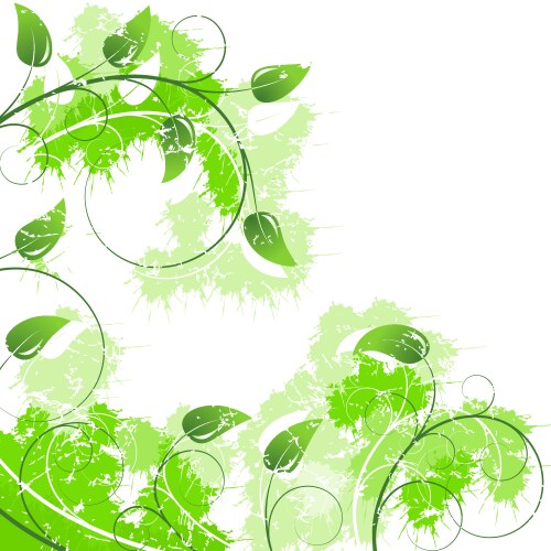 Spring in green Royalty Free Vector Image - VectorStock