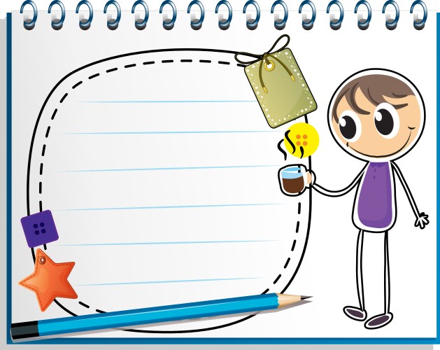 Notebook covers design with funny kids Royalty Free Vector