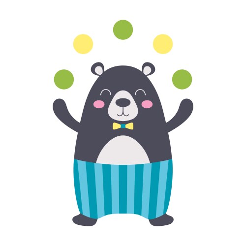 Cartoon circus giraffe Royalty Free Vector Image