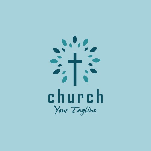 Church logo design inspiration idea concept Vector Image