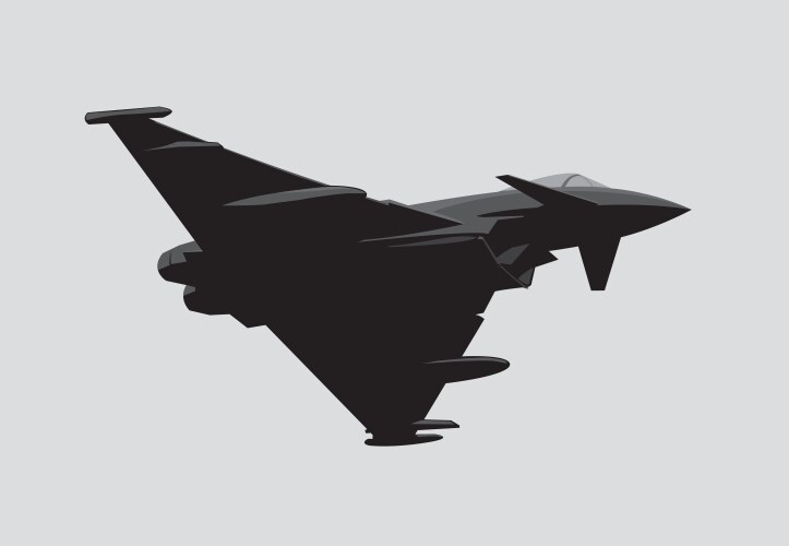 Eurofighter typhoon poster template Royalty Free Vector
