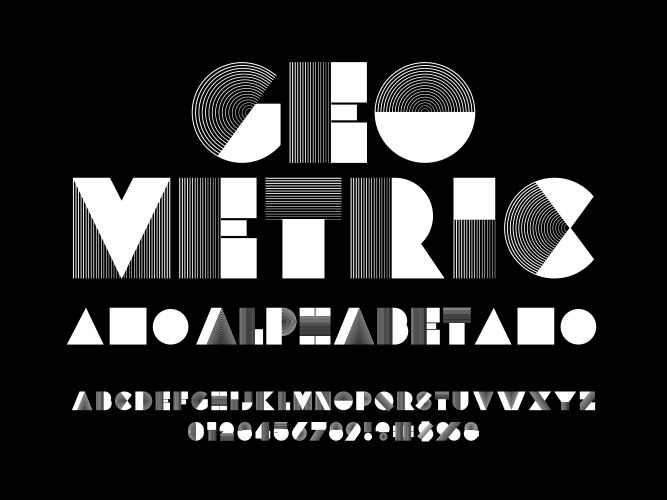 Geometric Font Vector Images (over 650,000)