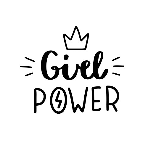 Girl power lettering typography calligraphy Vector Image
