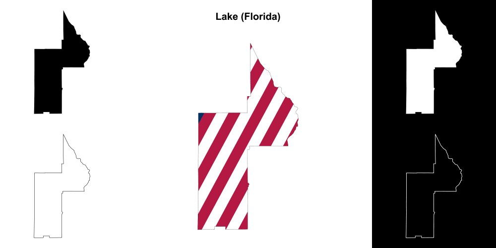 Lake outline map Royalty Free Vector Image - VectorStock