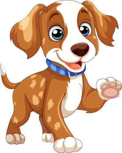 Cute puppy cartoon Royalty Free Vector Image - VectorStock