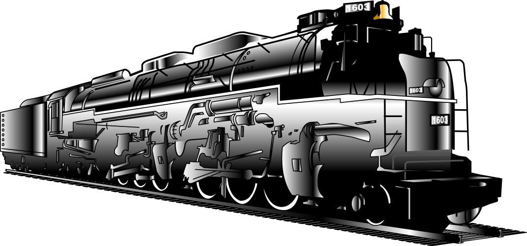 Steam locomotive hand drawn sketch Royalty Free Vector Image