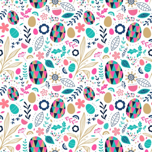 Seamless easter pattern Royalty Free Vector Image