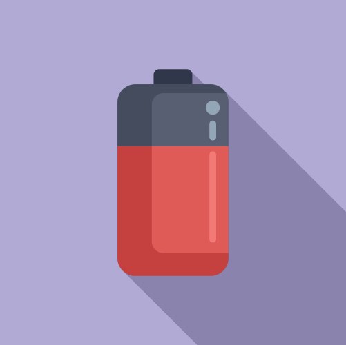 Half bank battery icon simple low electric Vector Image