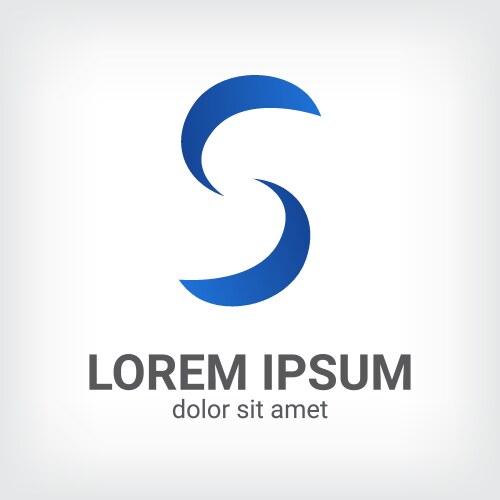 Circle curve s wave initial logo Royalty Free Vector Image