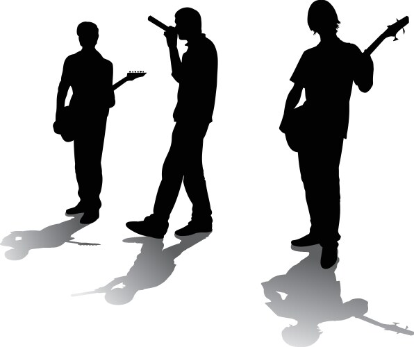 Guitarist silhouette Royalty Free Vector Image
