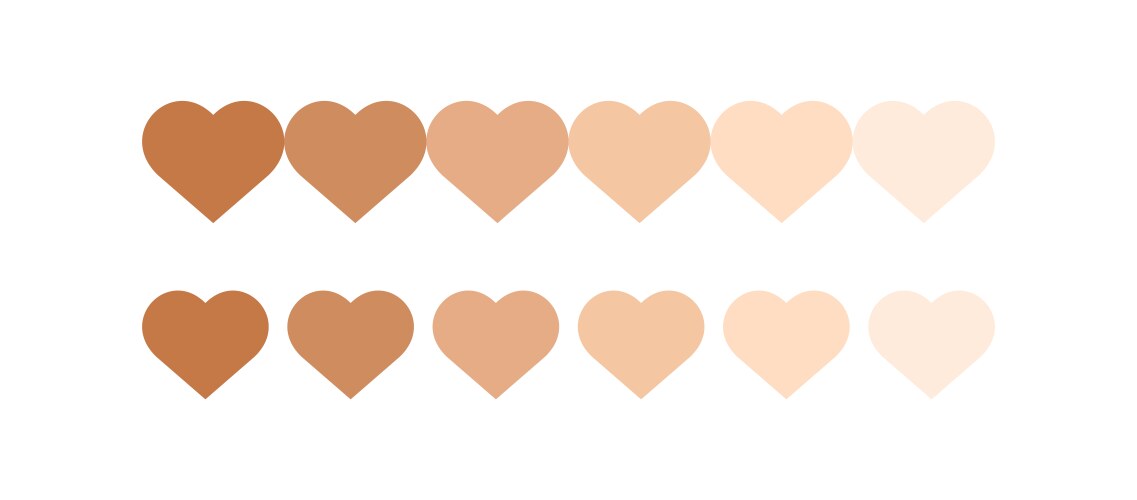 Color Palette for Dark Skin Vector Images (over 140)