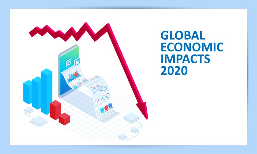 Impact of artificial intelligence on economic Vector Image