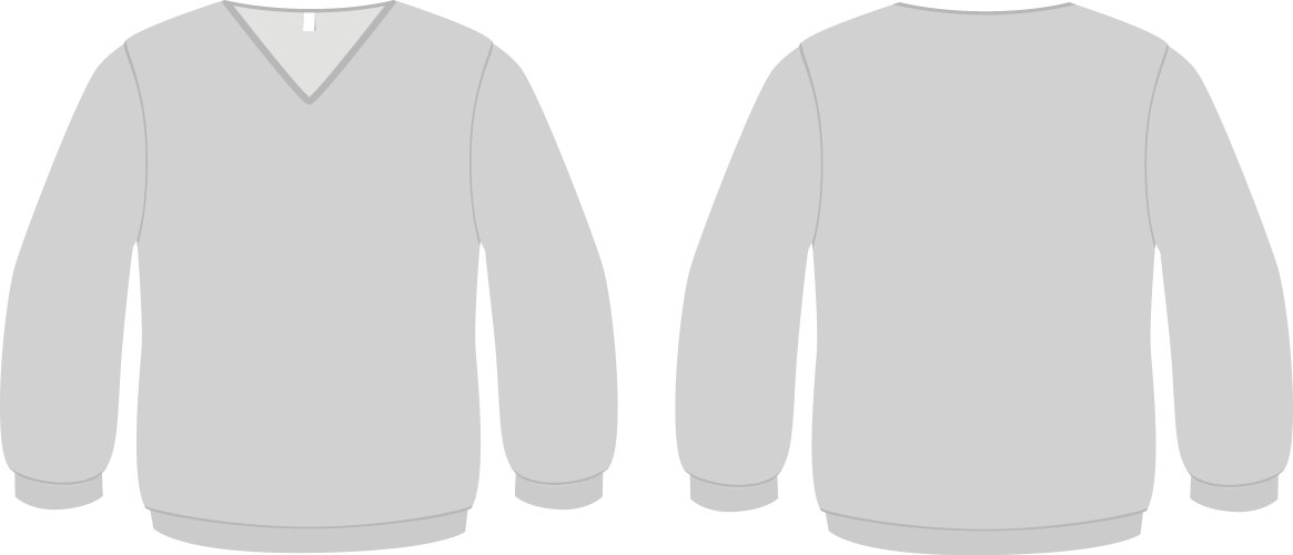 Hooded sweater template Royalty Free Vector Image