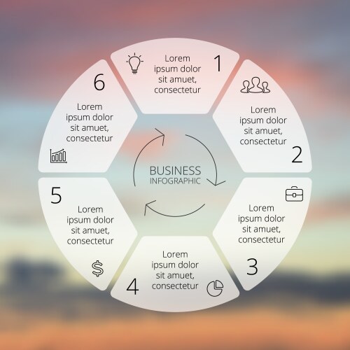 Infographic circle template with 9 steps Vector Image