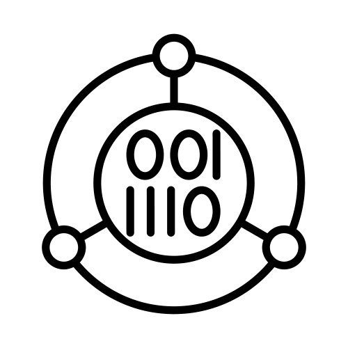 Data diagram icon in thin line style graphic Vector Image