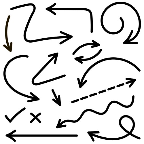 Set hand drawn red scribble circles Royalty Free Vector