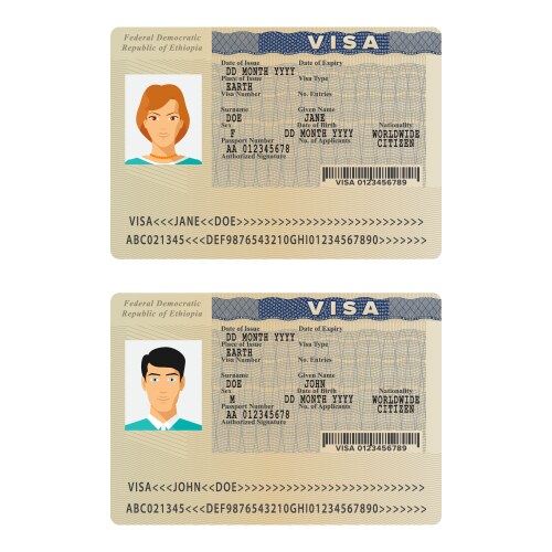Passport Visa Sticker Template Vector Images (over 160)