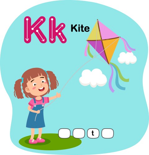 K for Kite Letter Vector Images (over 140)