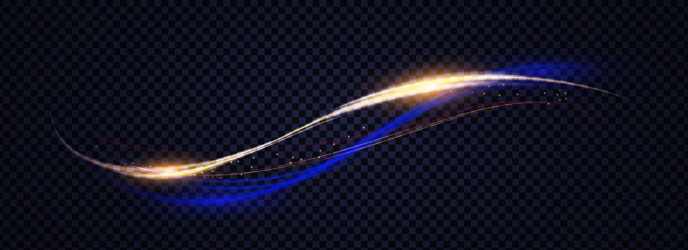 Motion light effect shining wave glow design Vector Image