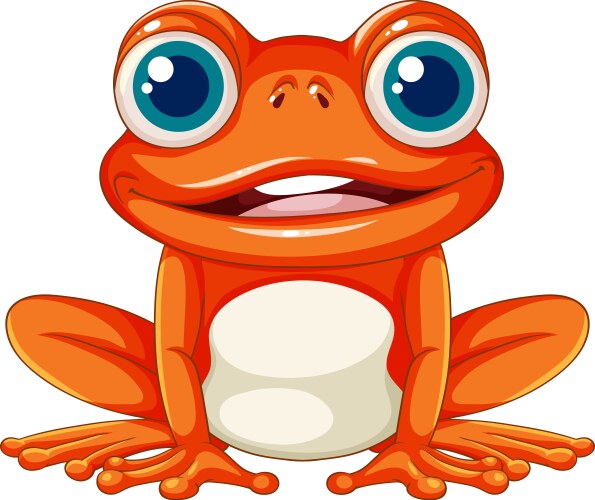 Blue frog cartoon Royalty Free Vector Image - VectorStock