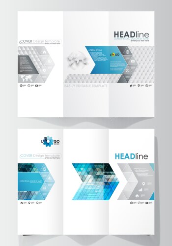 Tri-fold brochure business templates on both sides