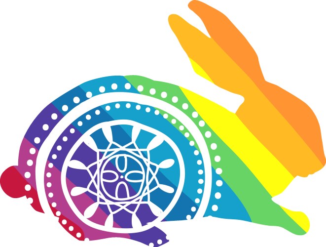 Rainbow Bunny Vector Images (over 1,400)