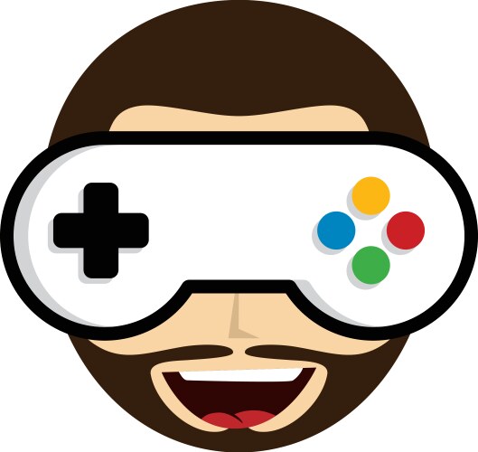 Game guru - master gamer video theme logo Vector Image