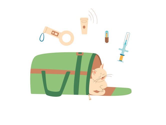 Microchip scanner pets veterinary identification Vector Image