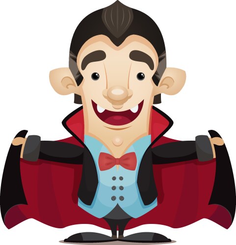 Cartoon vampire mascot Royalty Free Vector Image