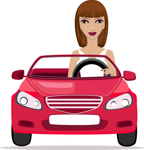Red convertible car Royalty Free Vector Image - VectorStock