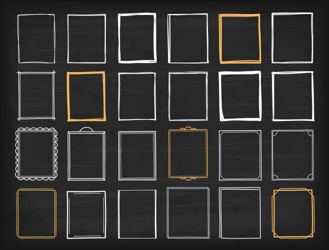Handdrawn frames Royalty Free Vector Image - VectorStock