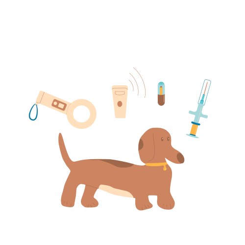 Microchip scanner pets veterinary identification Vector Image
