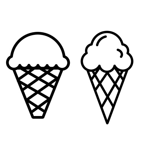 Ice Cream Cone Outline Vector Images (over 16,000)