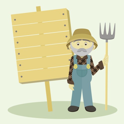 Farmer isolated Royalty Free Vector Image - VectorStock