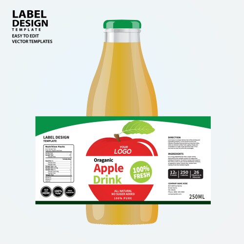 Label and packaging template design Royalty Free Vector