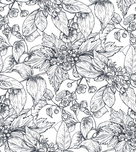 Seamless pattern with summer flowers Royalty Free Vector