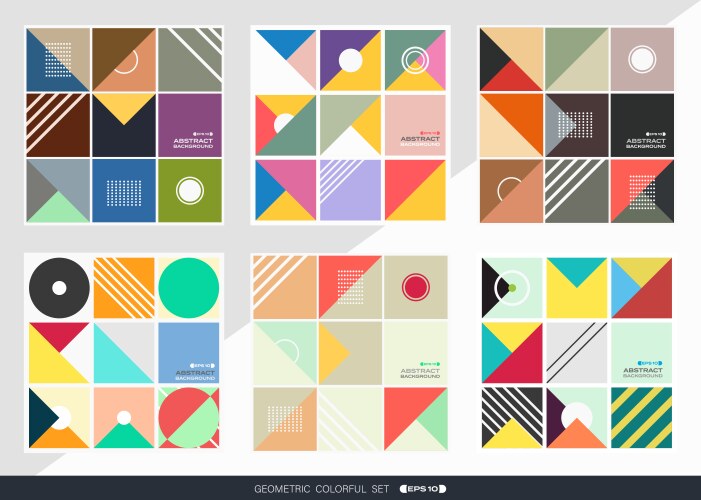 Geometric pattern abstract color design Royalty Free Vector