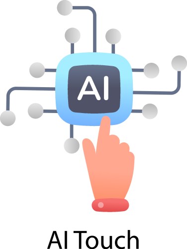 Ai typing Royalty Free Vector Image - VectorStock