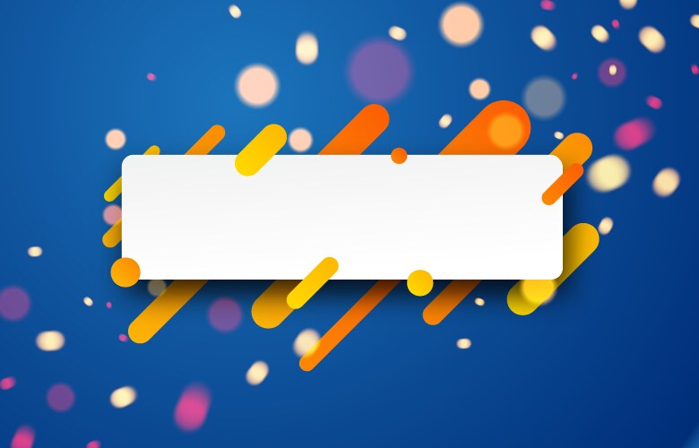 Colorful rectangular abstract background on white Vector Image