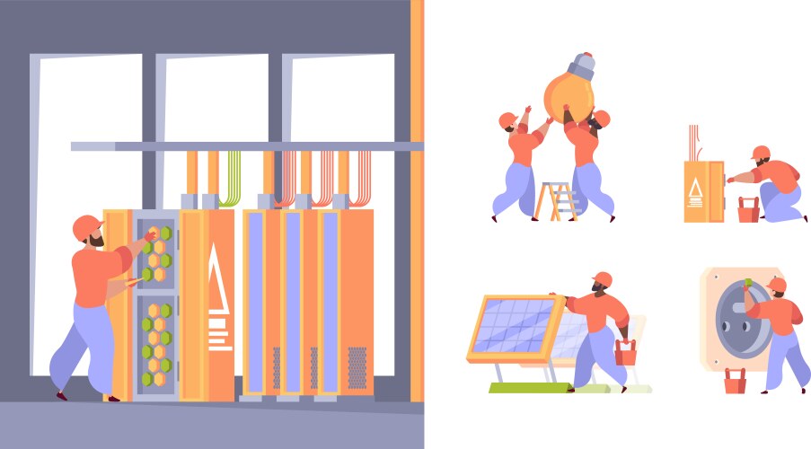 Cartoon Electrician Vector Images (over 4,000)