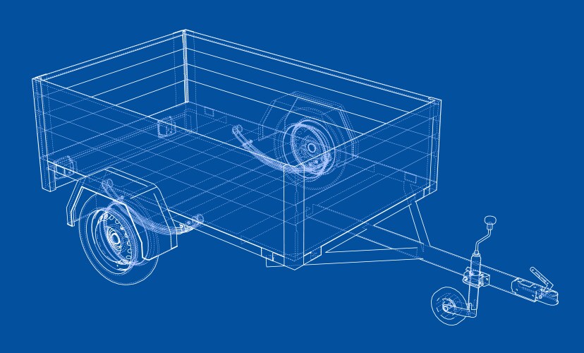 Lowboy trailer Royalty Free Vector Image - VectorStock