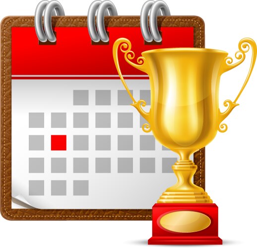 Sport calendar Royalty Free Vector Image - VectorStock